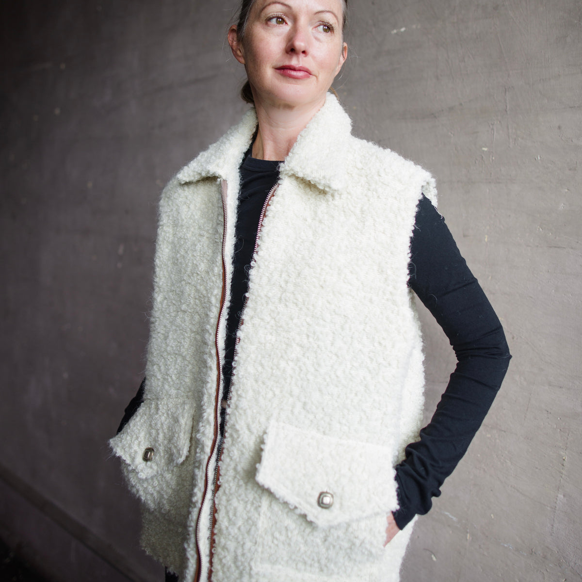 ALIX OF BOHEMIA MICKEY SURI WOOL VEST | IVORY | Women's Alpaca-Virgin ...